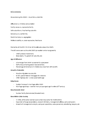 Final Study Guide - Summary The Sixties in America - FINAL STUDY GUIDE ...