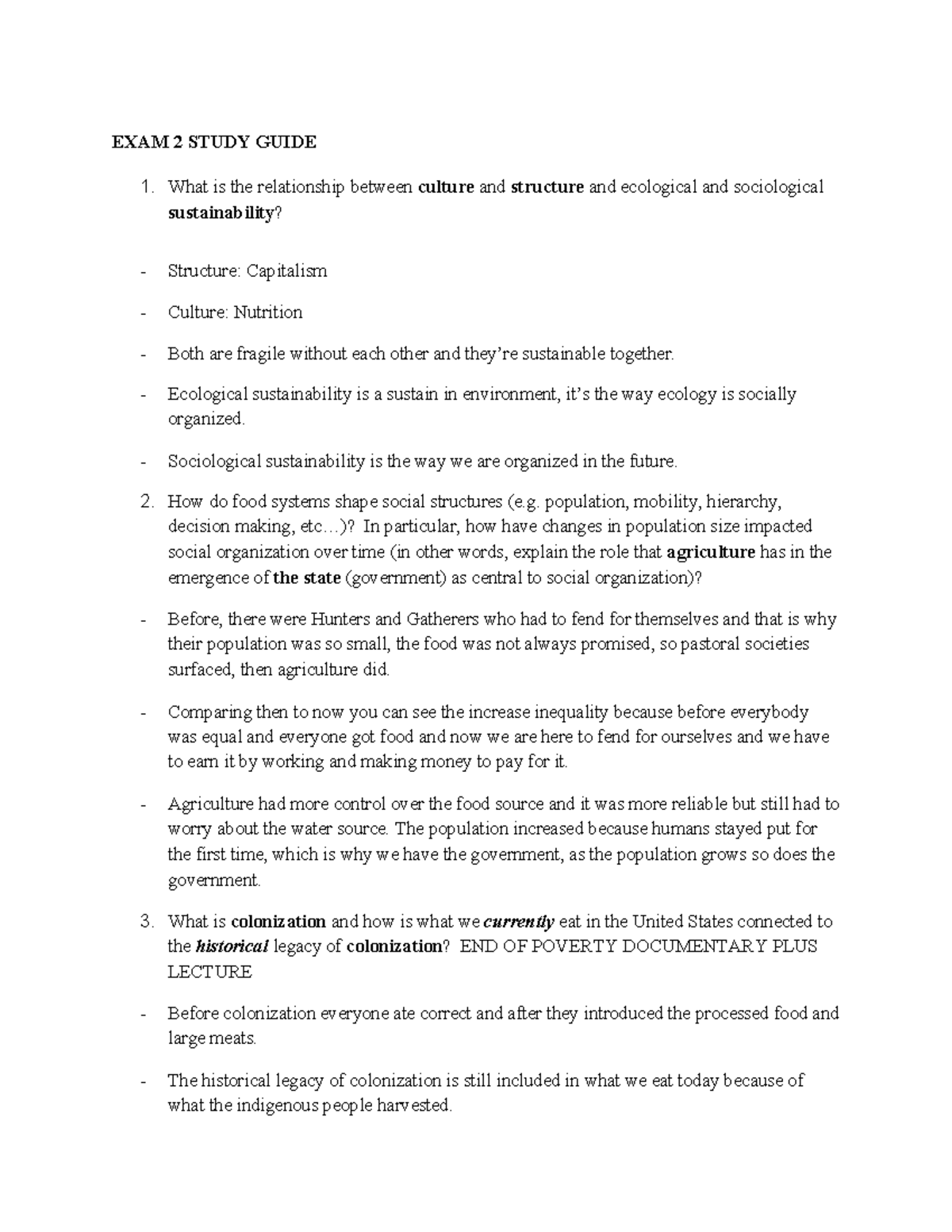 SOC Study Guide 2 - EXAM 2 STUDY GUIDE What is the relationship between ...