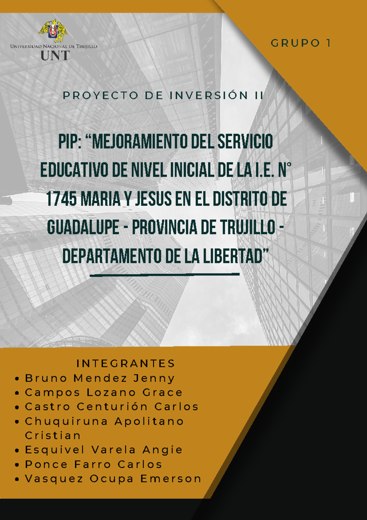 S2 Proyecto DE Inversión - G R U P O 1 P R O Y E C T O D E I N V E R S I Ó N I I PIP ...
