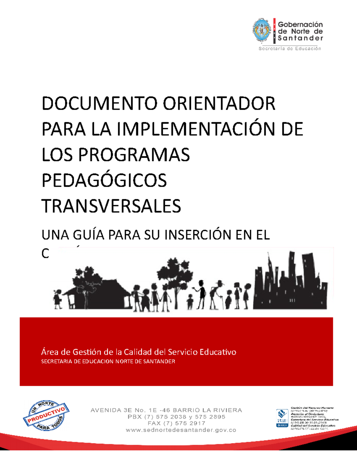 Documento Orientador Proyectos Pedagógicos Transversales - Área de ...