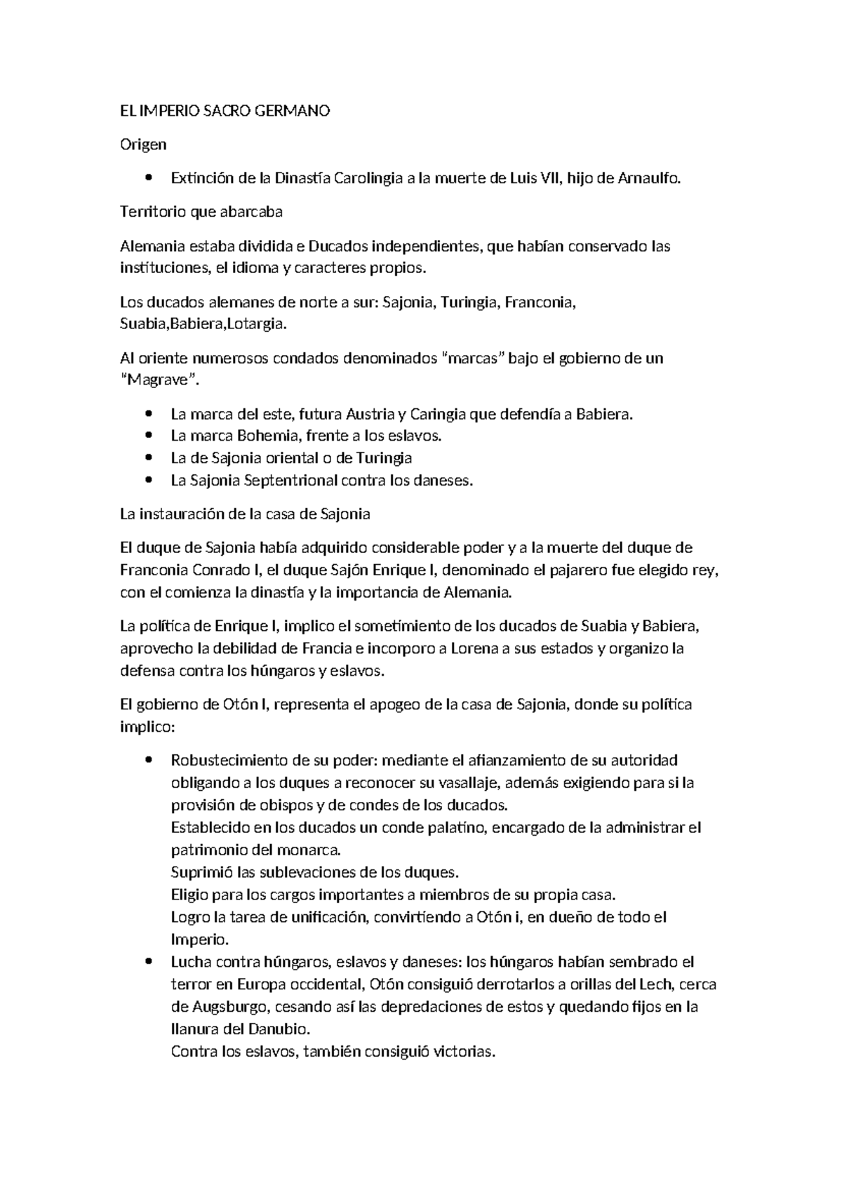 EL Imperio Sacro Germano - EL IMPERIO SACRO GERMANO Origen Extinción de ...