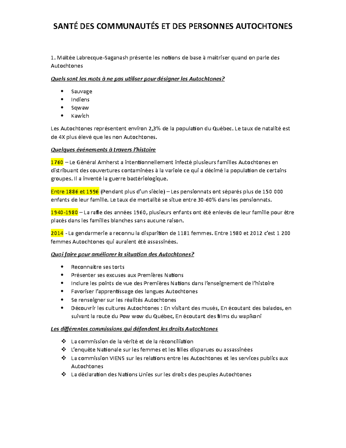 Résumé Vidéos - Maïtée Labrecque-Saganash présente les notions de base ...