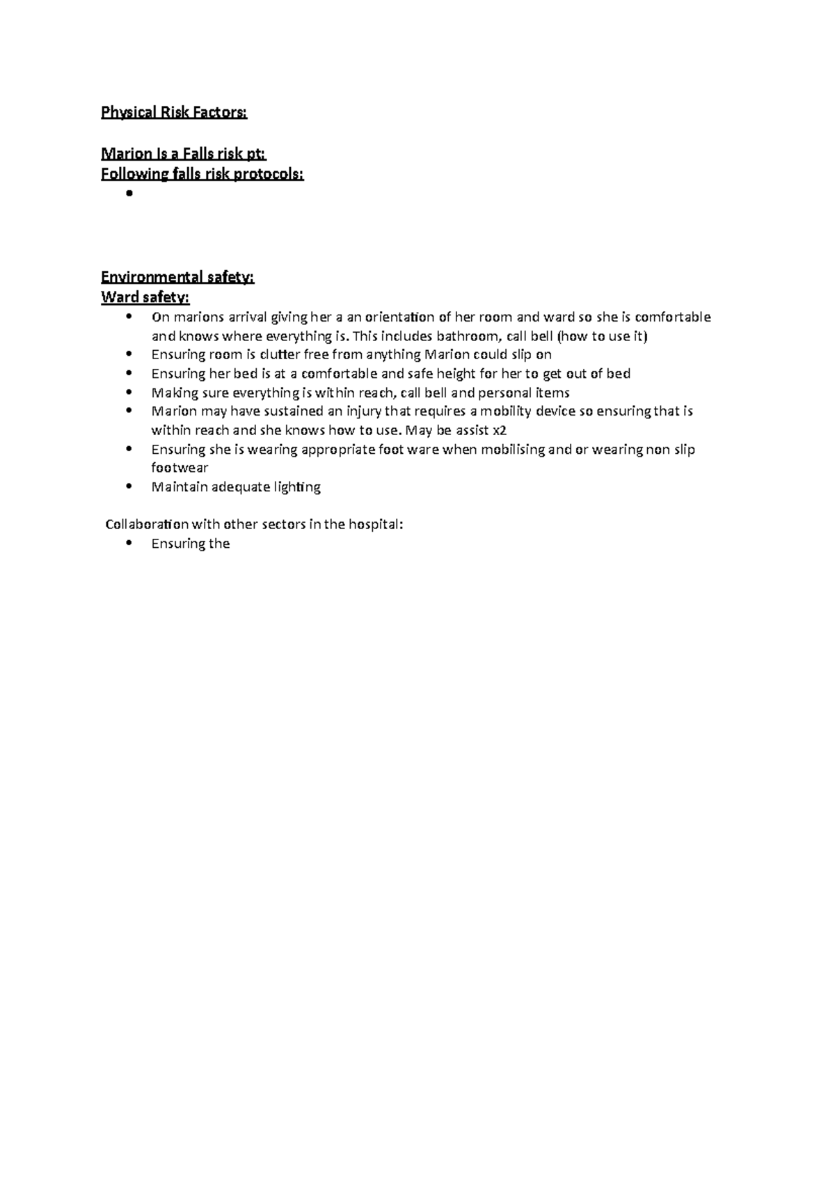 Physical Risk Factors - lecture style notes that help with exam ...