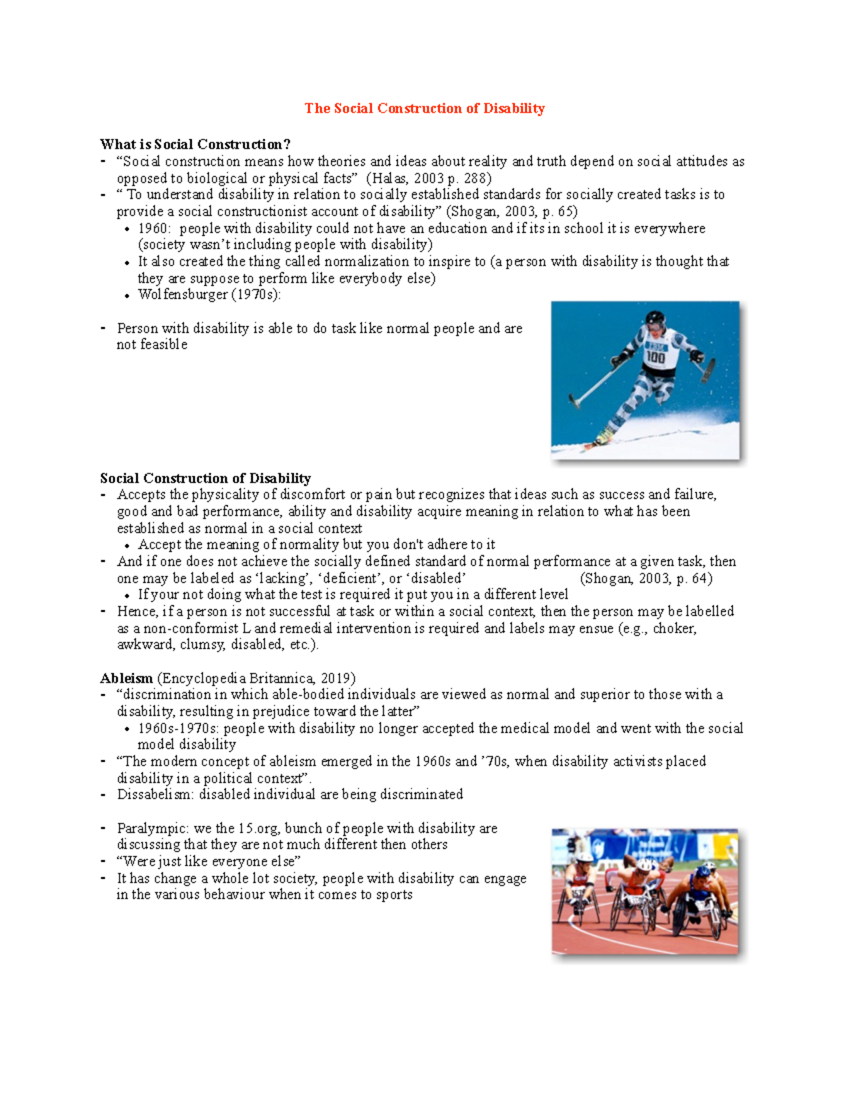 L6 - Professor Harvey - The Social Construction of Disability What is ...