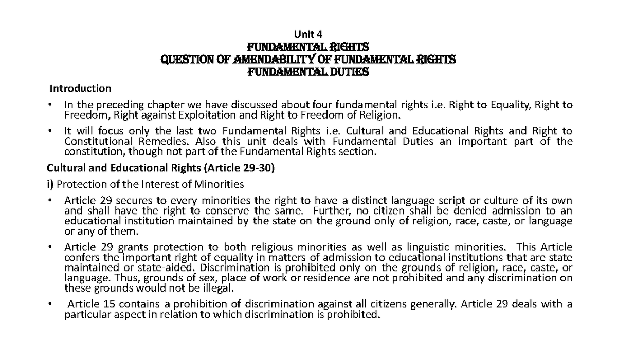 Fundamental Rights - For other exams like Kerala PSC , UPSC, SSC etc ...