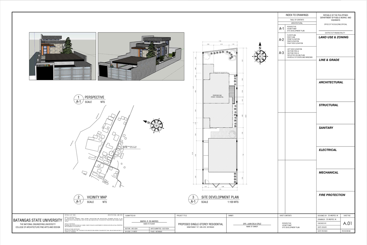 De Andres, Mariel R - LAND USE & ZONING LINE & GRADE ARCHITECTURAL ...