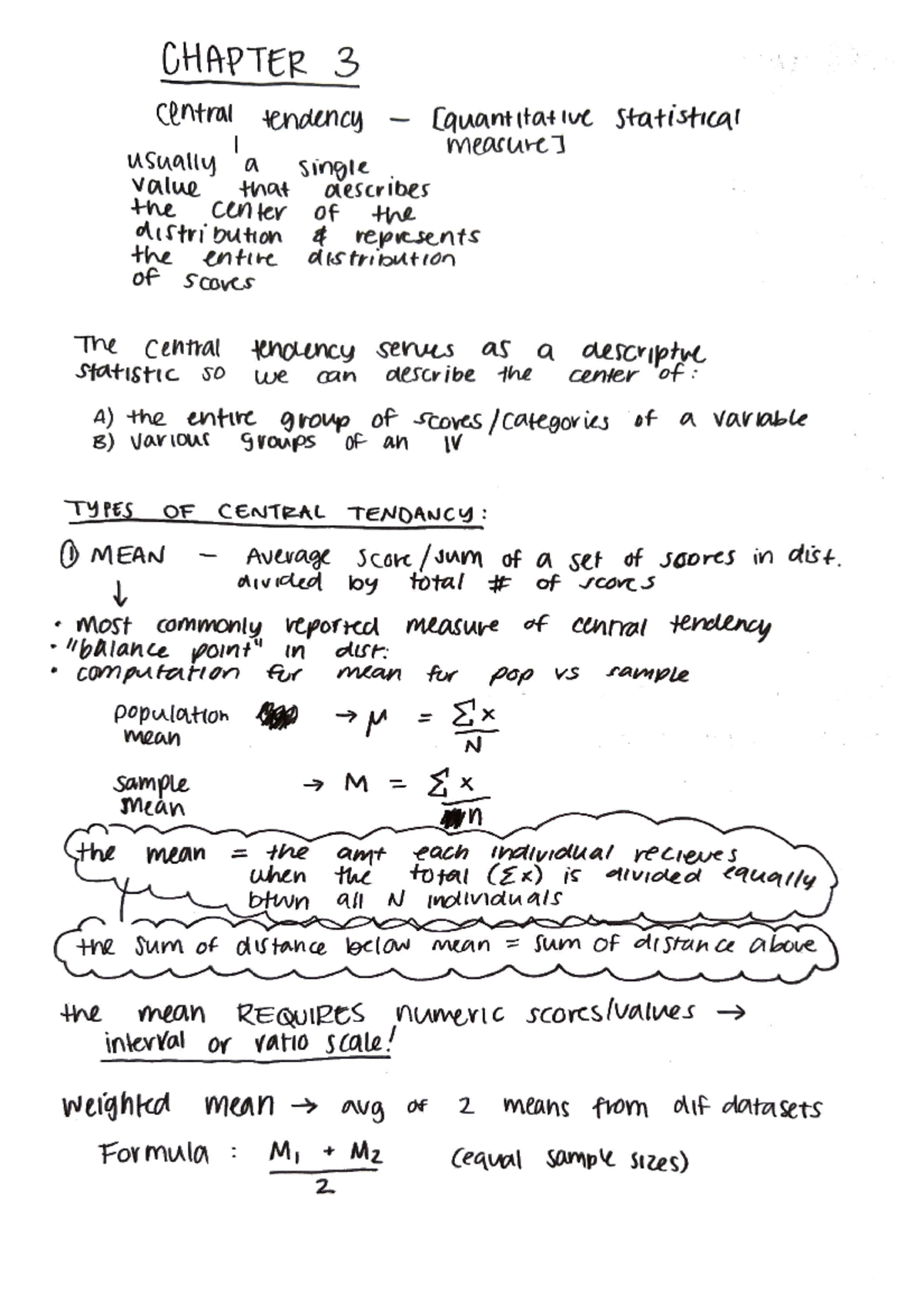 Stats - Chapters 3 - 5 - PSYCH 248.00 - Studocu