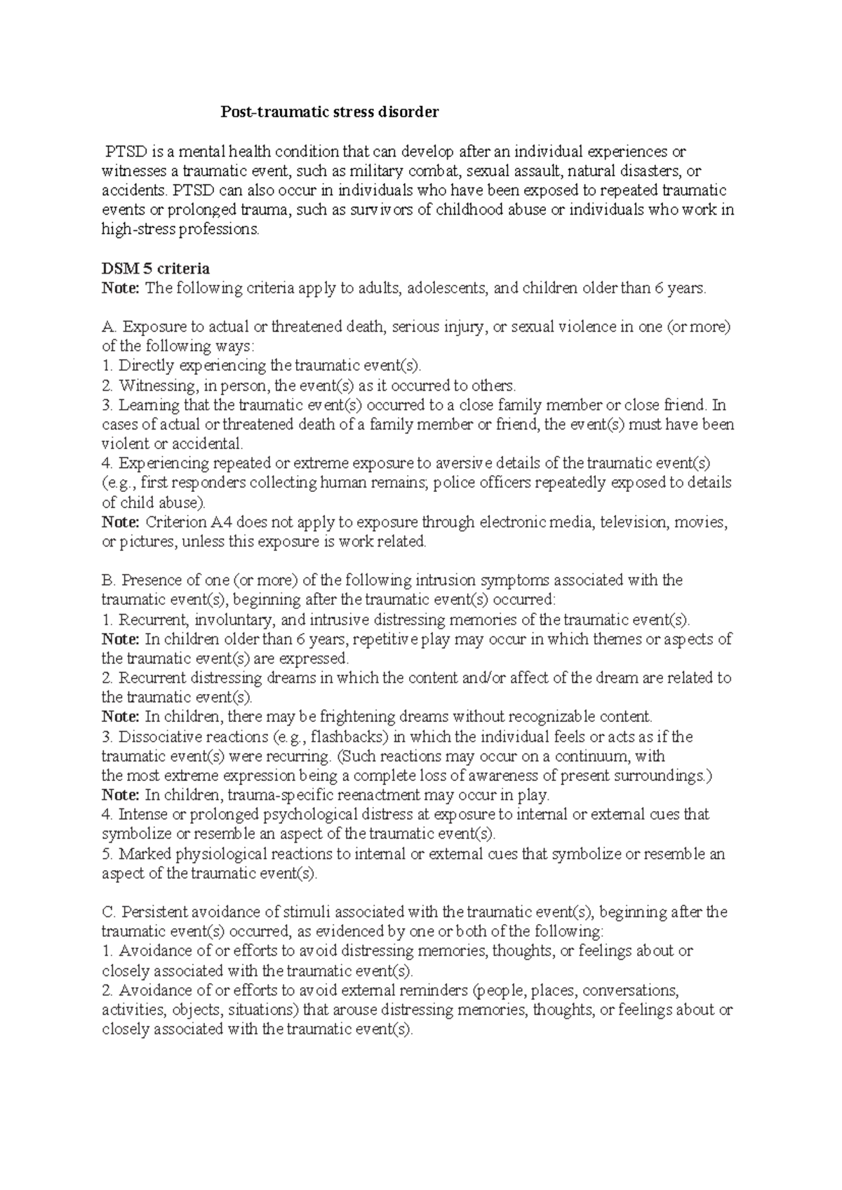 PTSD - post traumatic stress disorder - Post-traumatic stress disorder ...