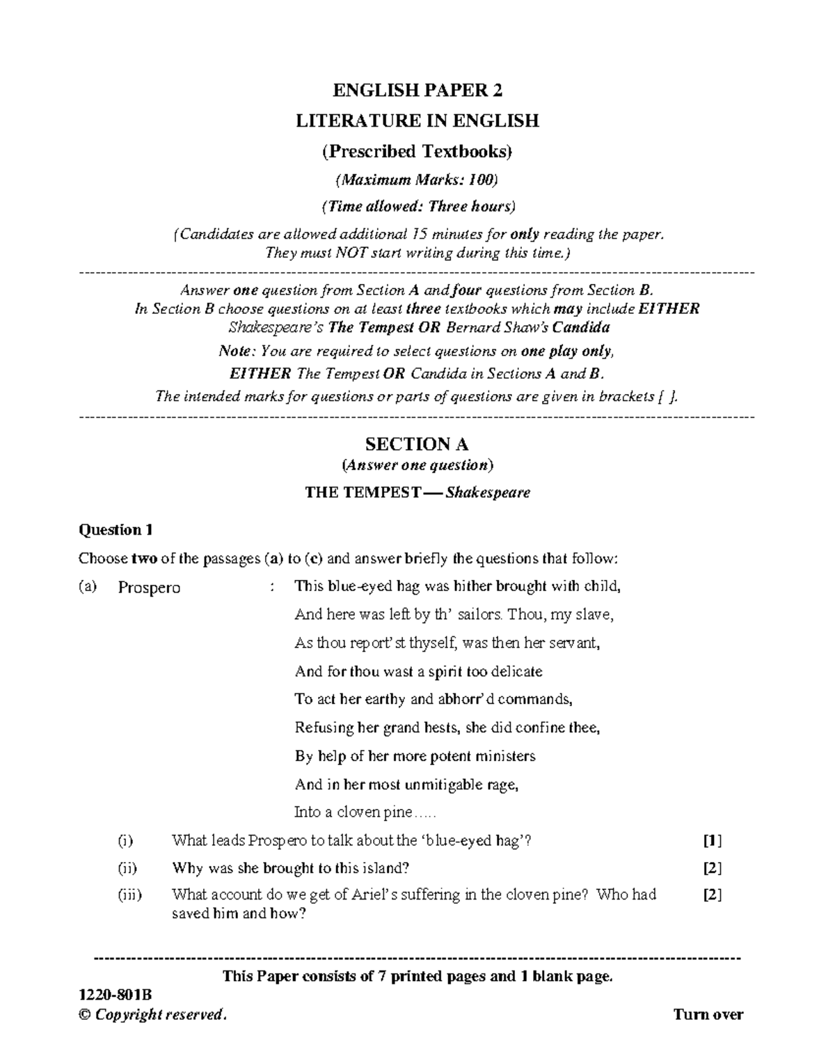 801B English Paper 2 QP - This Paper consists of 7 printed pages and 1 ...