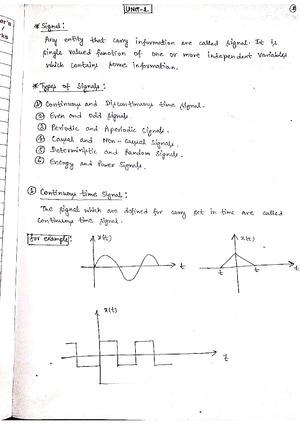 Fourier Series - Signal & System - Studocu