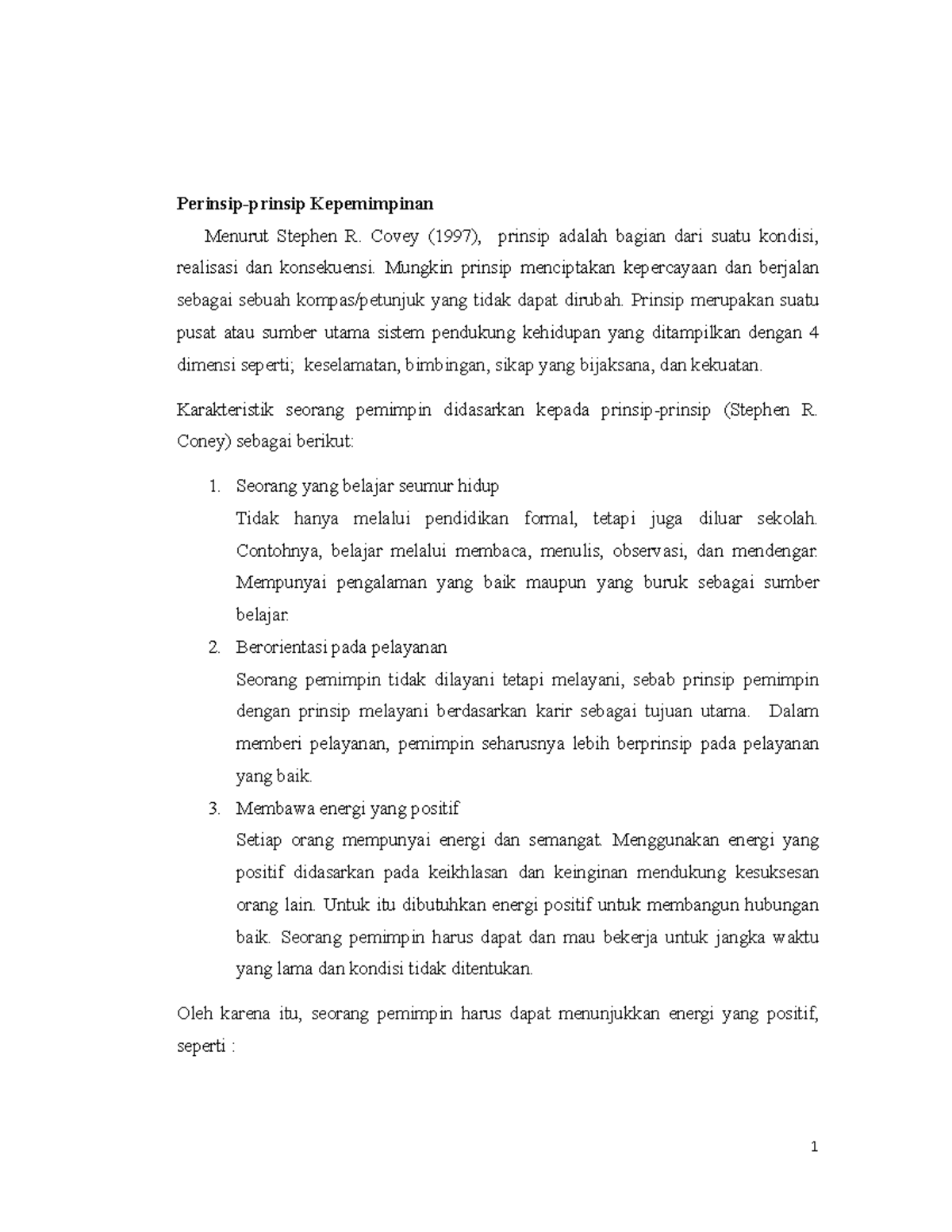 Perinsip-prinsip Kepemimpinan - Perinsip-prinsip Kepemimpinan Menurut ...