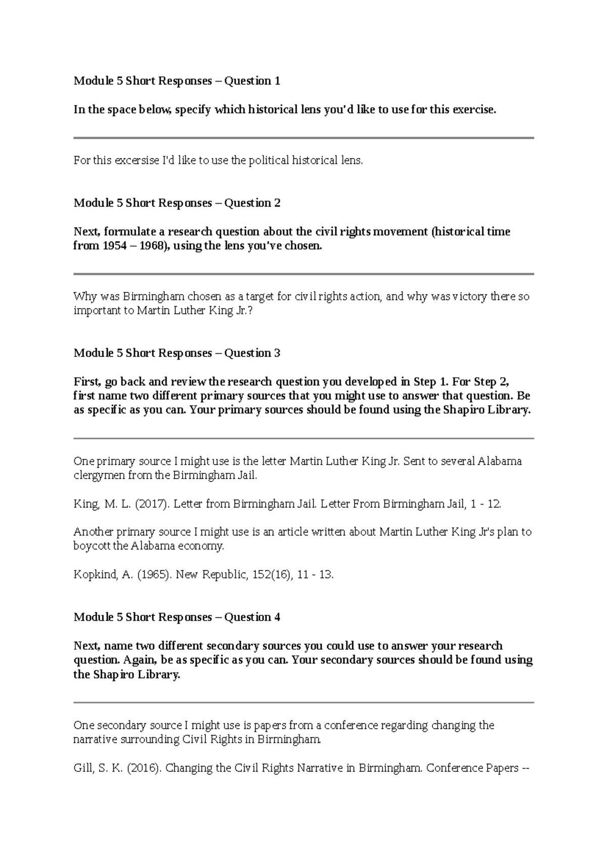 Module Five In Text Short Response Module 5 Short Responses Question