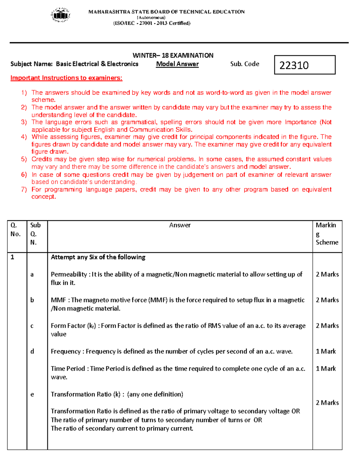 22310 2018 Winter model answer paper - (Autonomous) (ISO/IEC - 27001 - 2013 Certified) WINTER ...