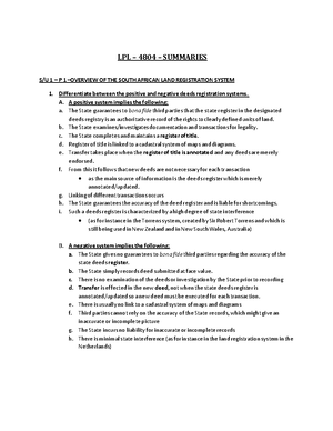 LPL4804 Exam Pack 1st 2023 pgs146 - LPL EXAM PACK Revision PACK ...