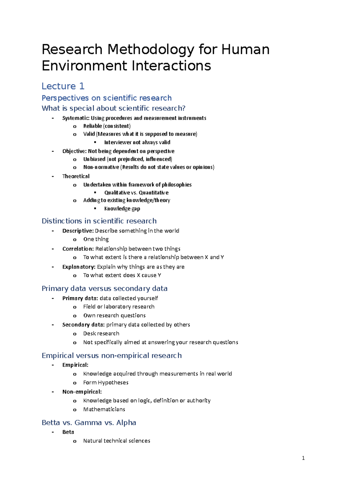 Research Methodology for Human Environment Interactions 2 - Research ...