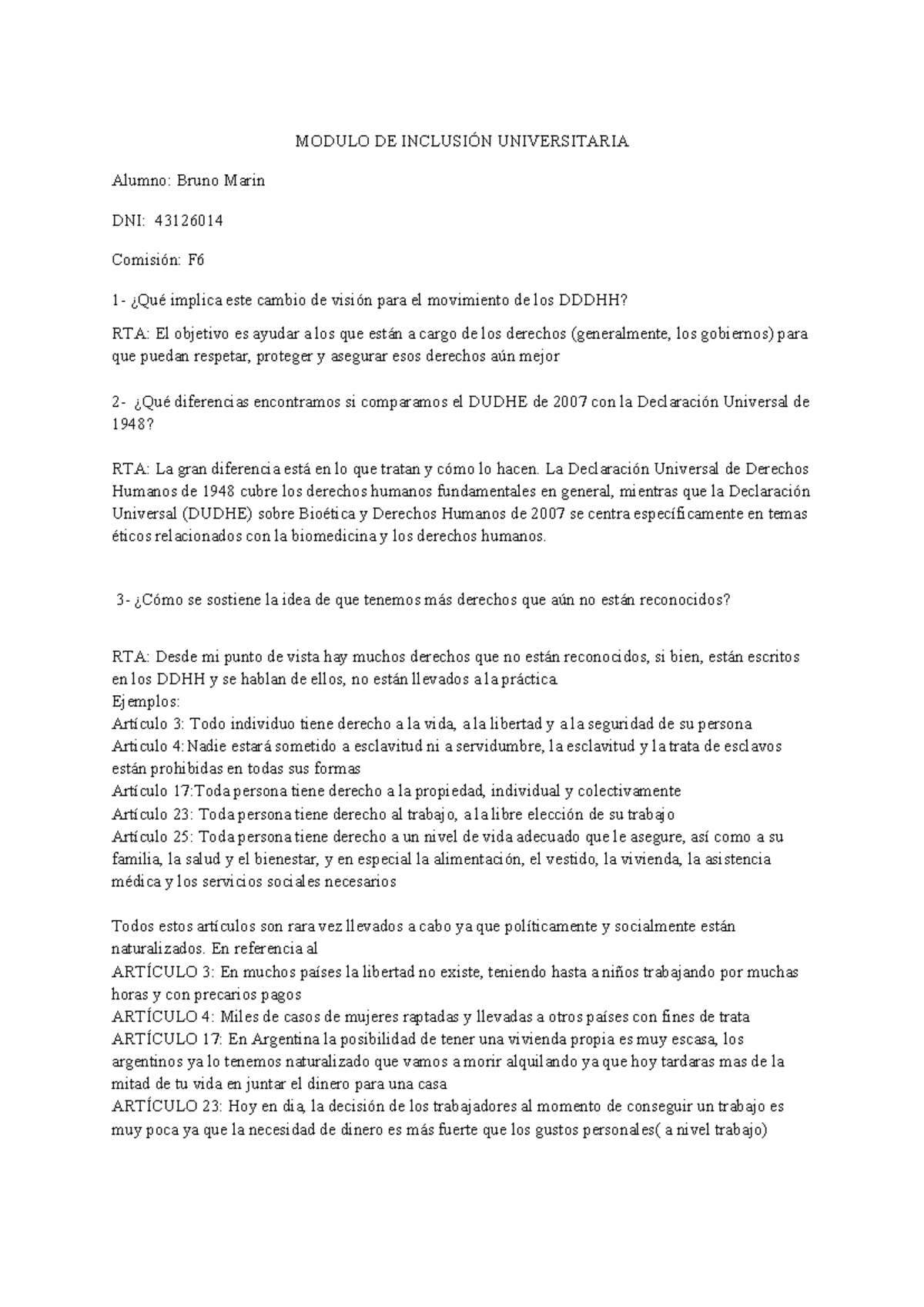 1- ¿Qué implica este cambio de visión para el movimiento de los Dddhh ...