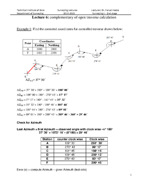 Tachometric Surveying - ####### Department of Surveying 2019-2020 ...