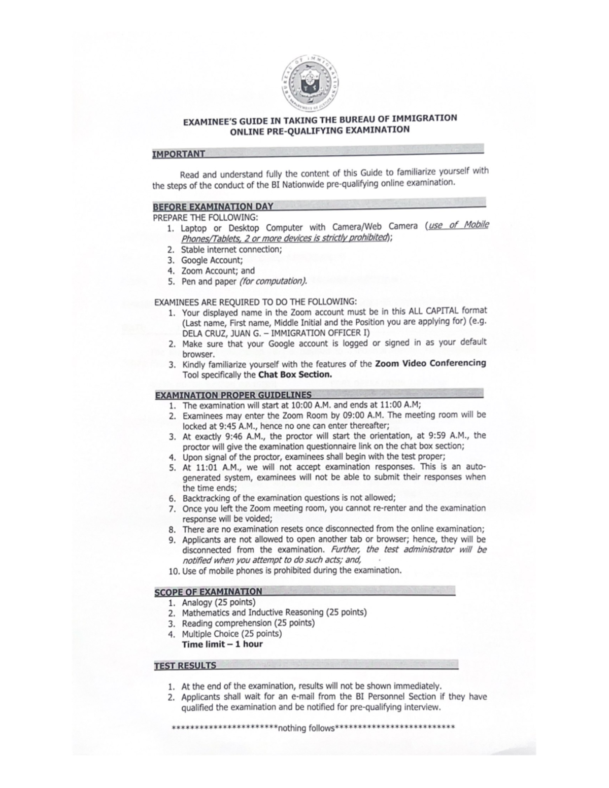 Unonymous characters - Bachelor of Secondary Education - Studocu