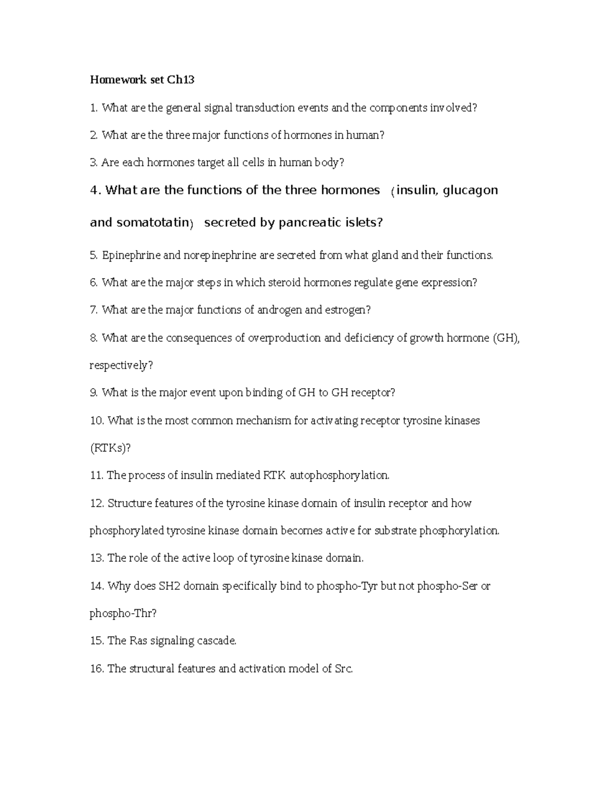 Homework Sets: Chapter 13 - Homework set Ch What are the general signal ...