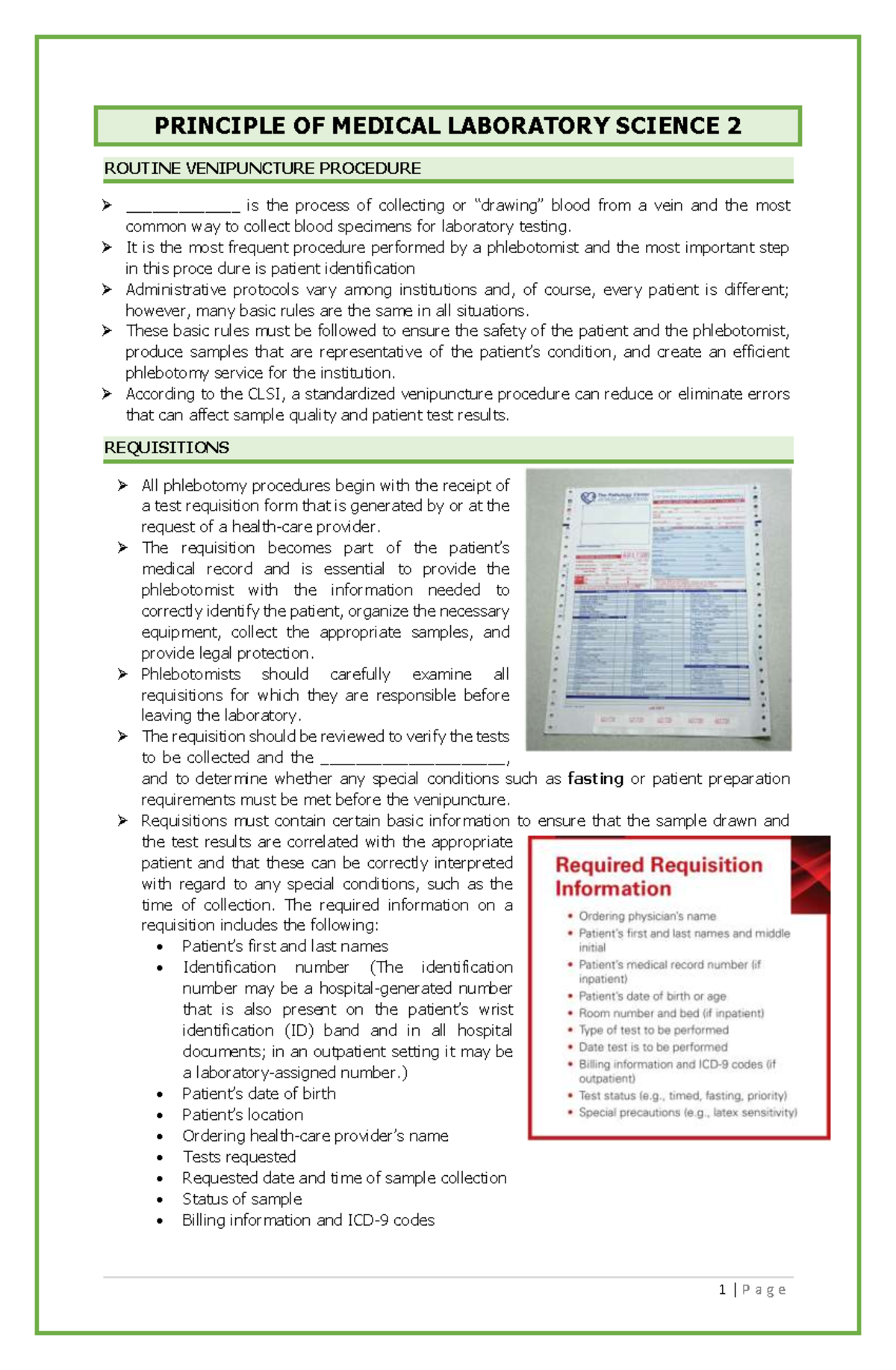 Midterm Lesson 1 - pmls 2 - PRINCIPLE OF MEDICAL LABORATORY SCIENCE 2 ...