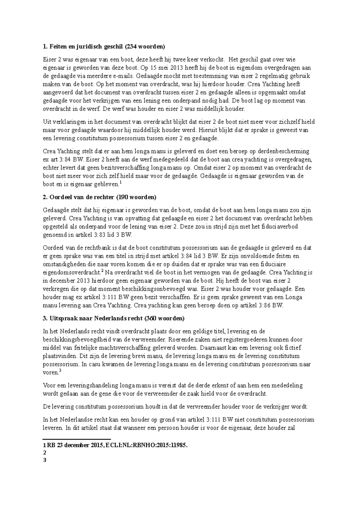 Geschiedenis van het europese recht essay 3 - Feiten en juridisch ...