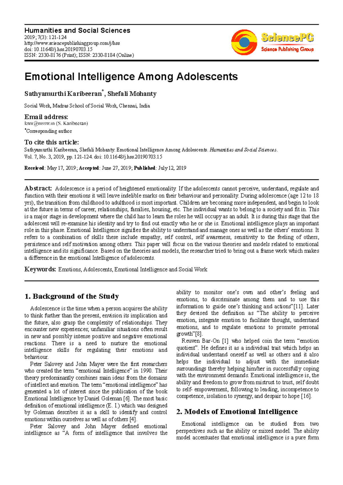 Assignment 1 poisitive psychology - Humanities and Social Sciences 2019 ...