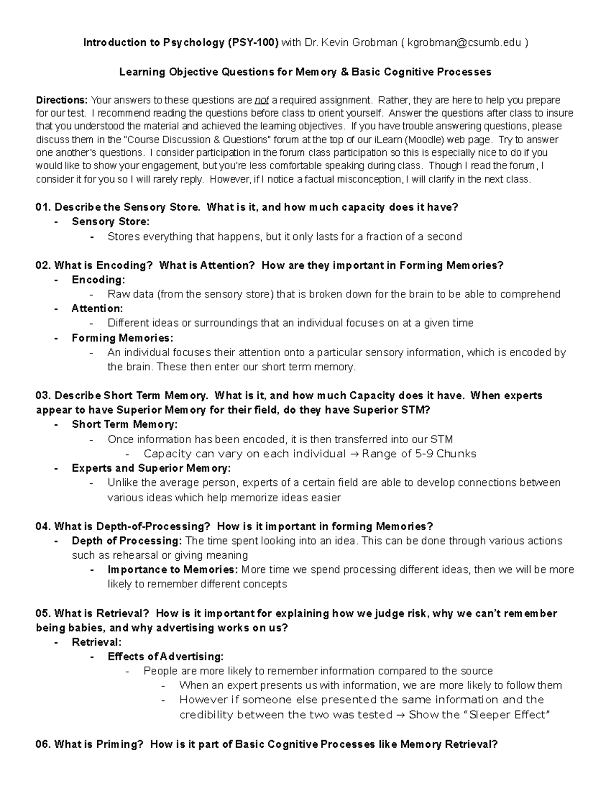 07 Memory and Basic Cognitive Processes - Introduction to Psychology ...