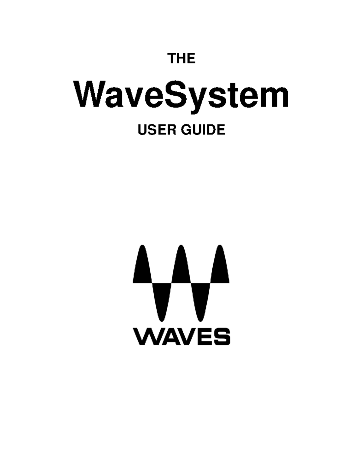 Waves System Guide - Finanzas - THE WaveSystem USER GUIDE The ...