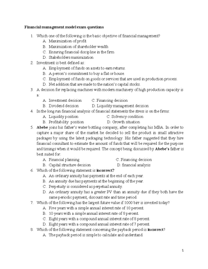 Chapter 6 - Financial management practice material - CHAPTER 6 ...