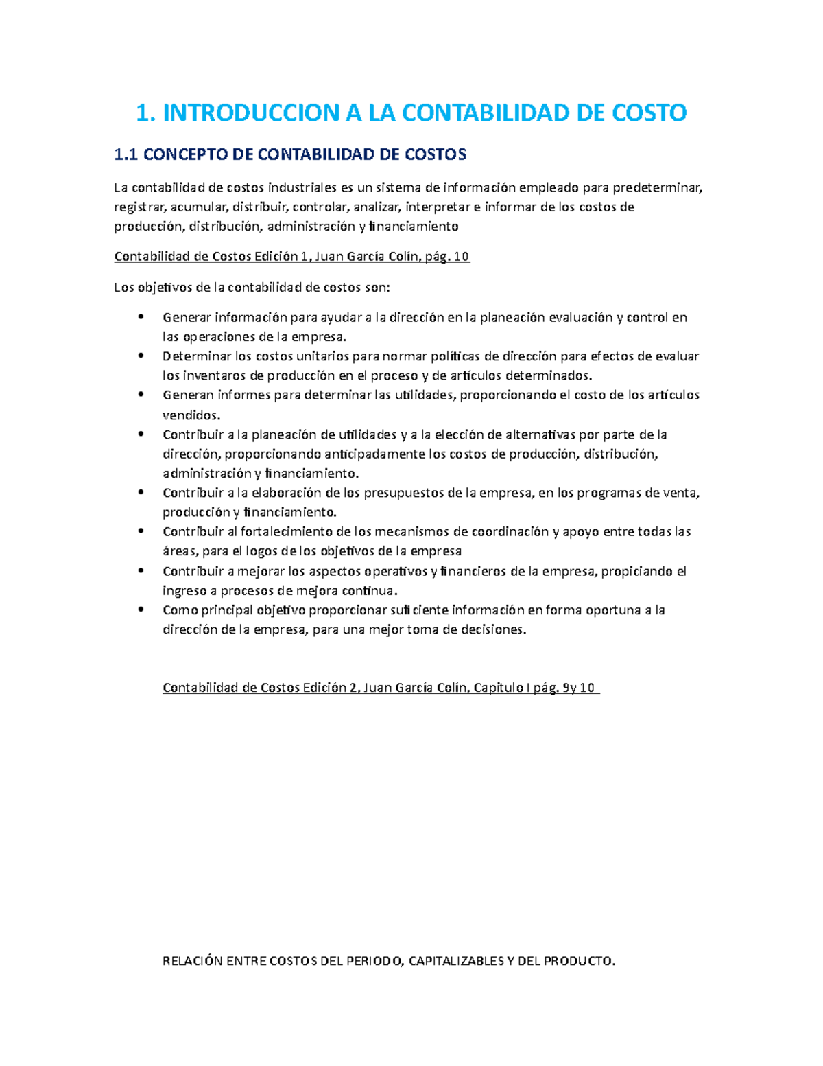 366186456 Contabilidad de Costos Unidad 1 - 1. INTRODUCCION A LA CONTABILIDAD DE COSTO 1 ...