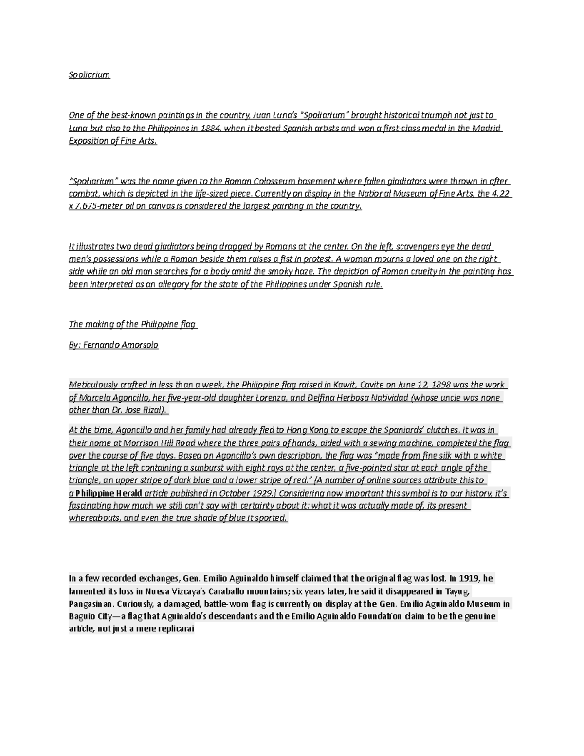 Spoliarium - asf - Spoliarium One of the best-known paintings in the ...