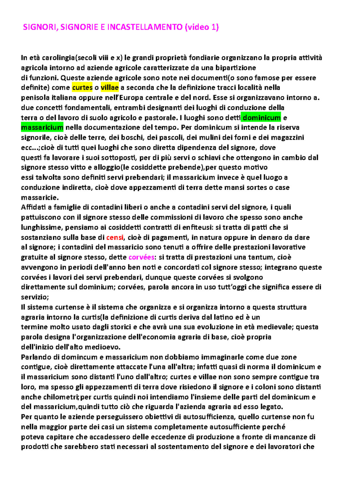 Signori, signorie e incastellamento - SIGNORI, SIGNORIE E ...