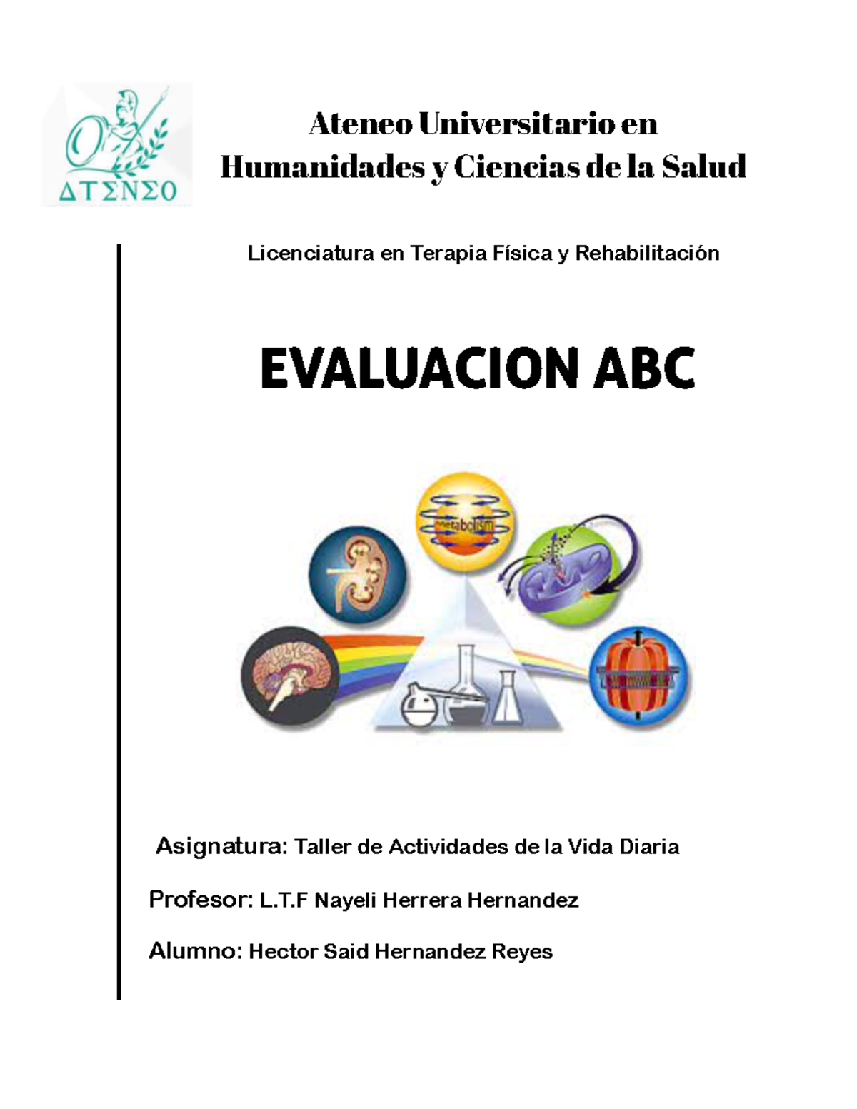 Evaluacion de ABC - Ensayo de la evaluación de las actividades básicas ...