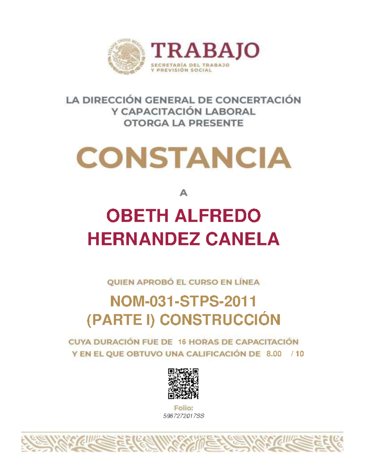 NOM 31 Parte 1 - Jdbzbbdbz - cinetica quimica y biologica - OBETH ...