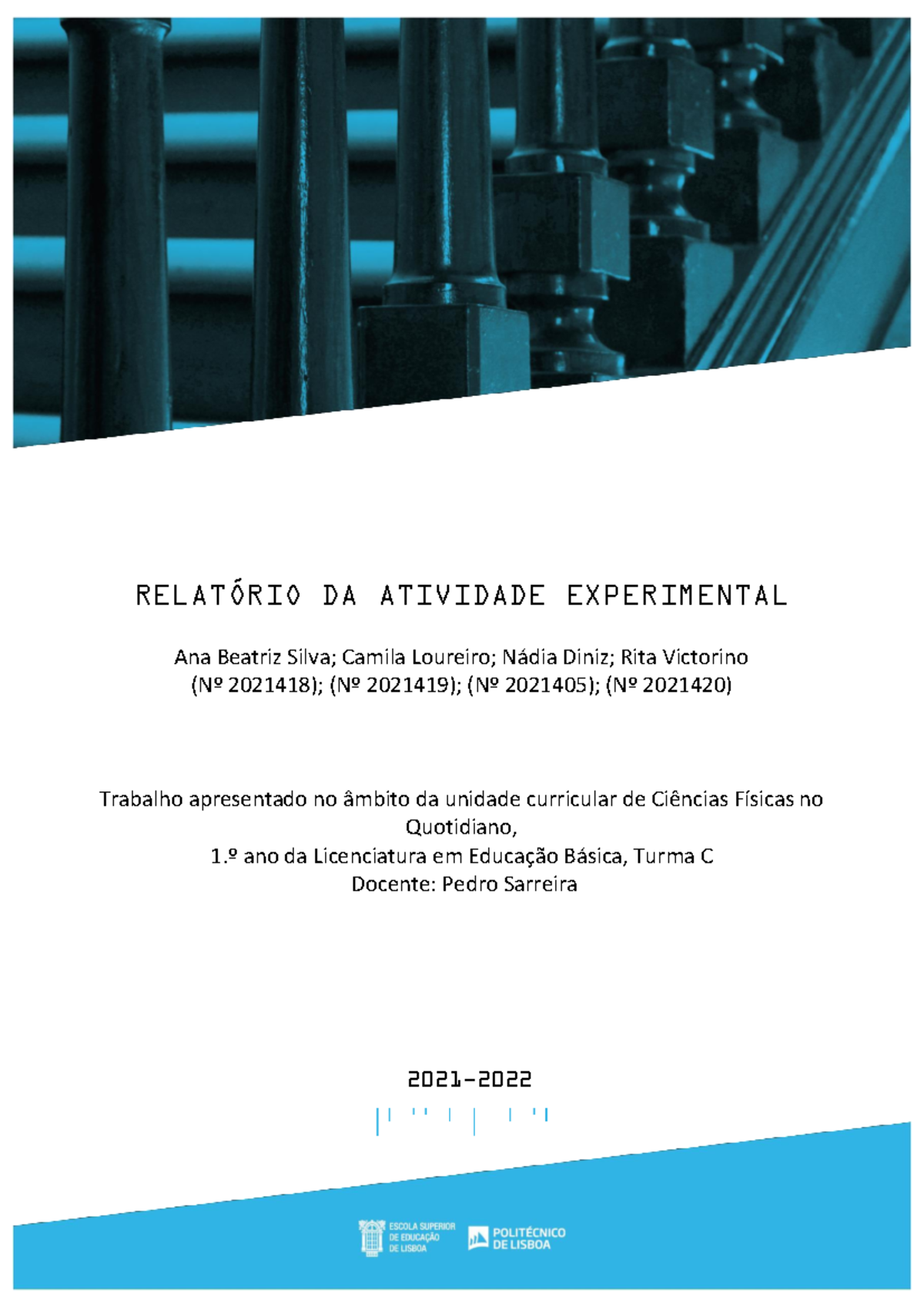 CFQ Relatório Grupo C02 - 2021- RELAT”RIO DA ATIVIDADE EXPERIMENTAL Ana ...