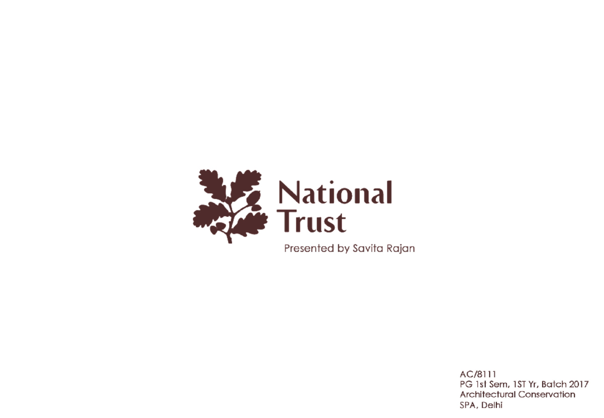 National trust England and its contribution to the field of ...