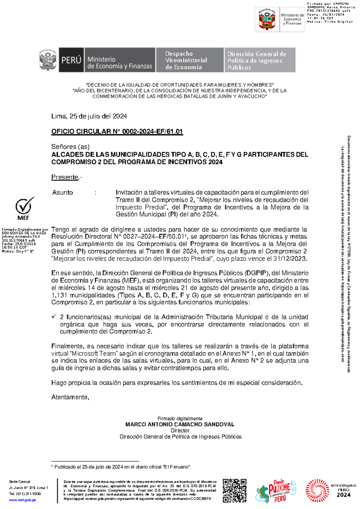 Oficio Circular N° 0002-2024-EF.61.01 - Esta es una copia auténtica ...