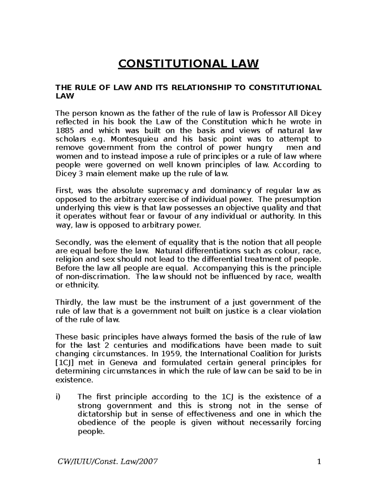 Share ' Constitutional LAW Notes so well prepared - CONSTITUTIONAL LAW ...