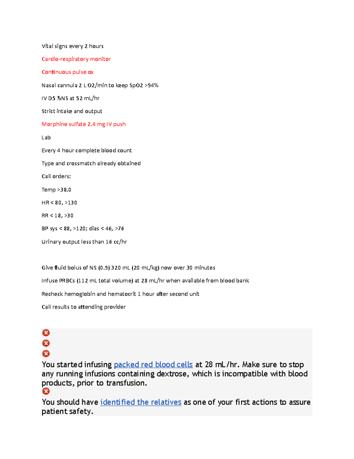 Brittany long - VSIM - Vital signs every 2 hours Cardio-respiratory ...