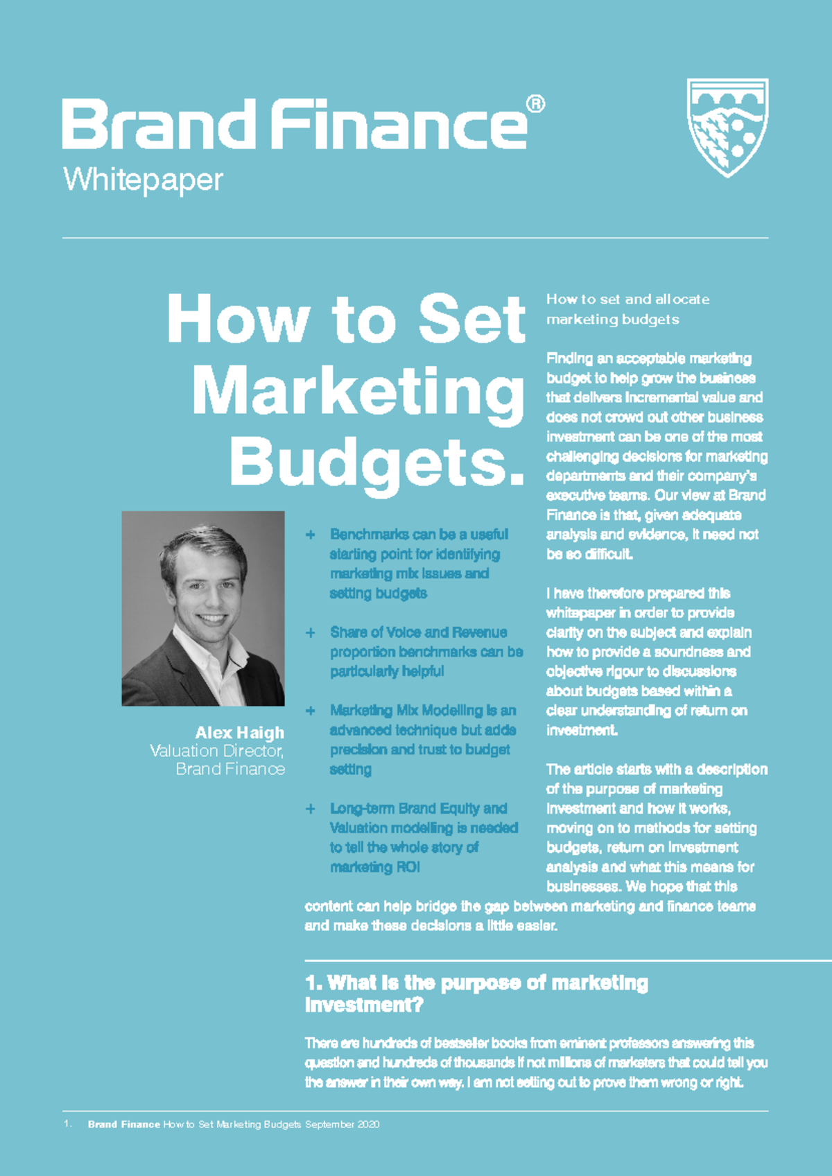134803 How to set marketing budget - Whitepaper How to set and allocate ...