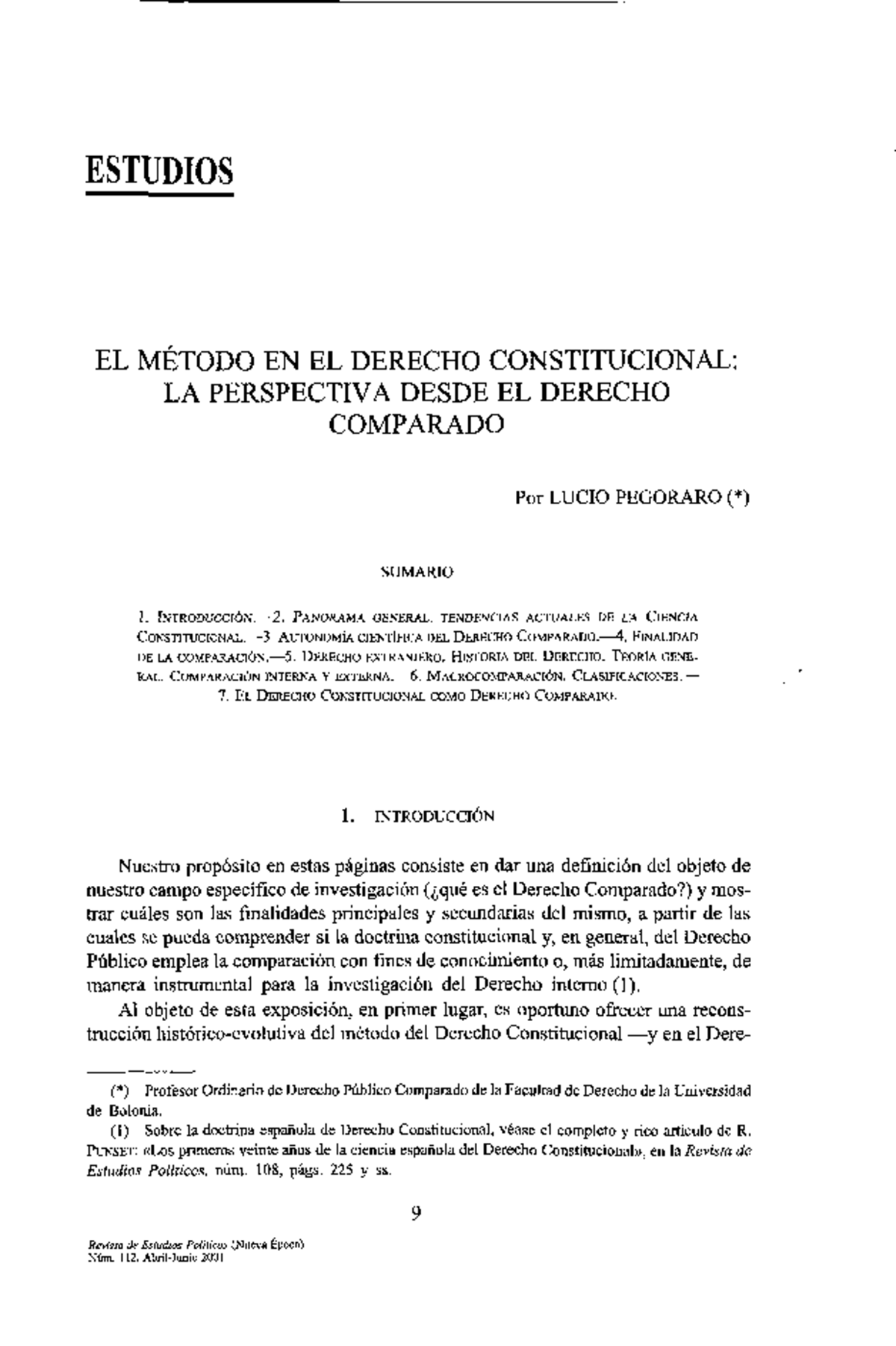 El Método En El Derecho Constitucional La Perspectiva Desde El Derecho
