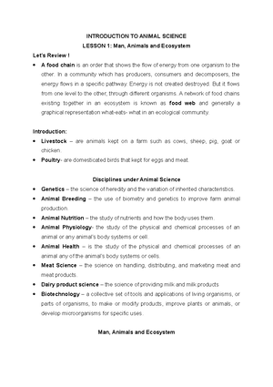 DC2B Group 1 Narrative Report-TC 2 - TC 2 Introduction to Animal ...