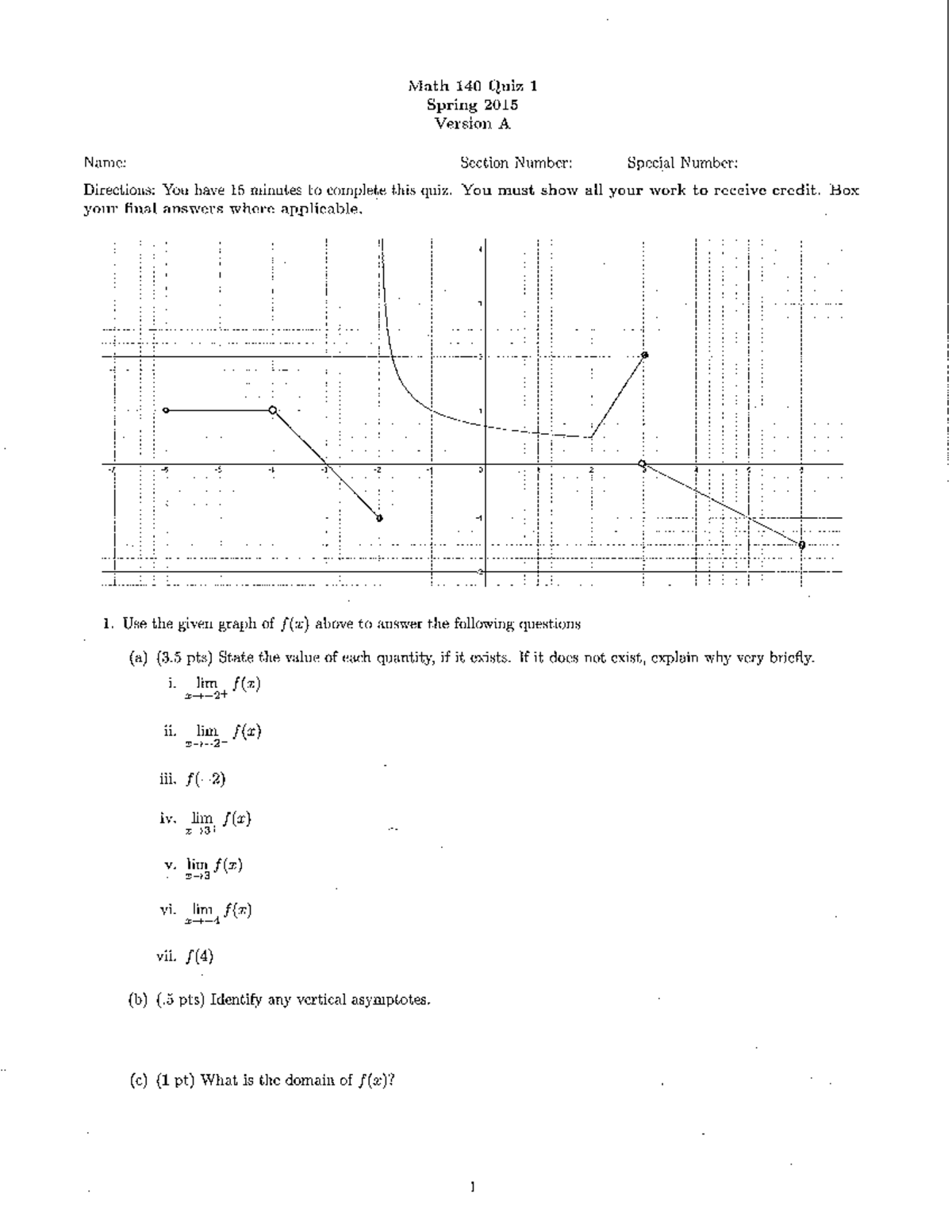 SP15 Quiz1 solns - MATH 140 - Penn State - Studocu