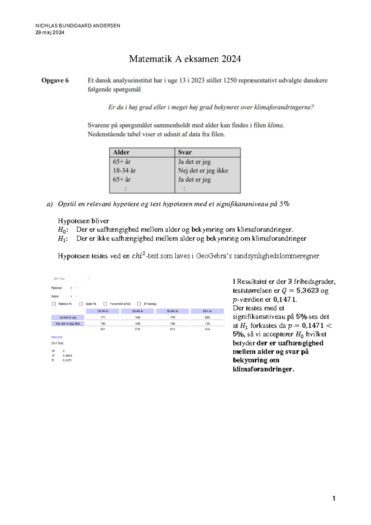 Matematik A eksamen 2024 - 29 maj 2024 Matematik A eksamen 2024 a ...