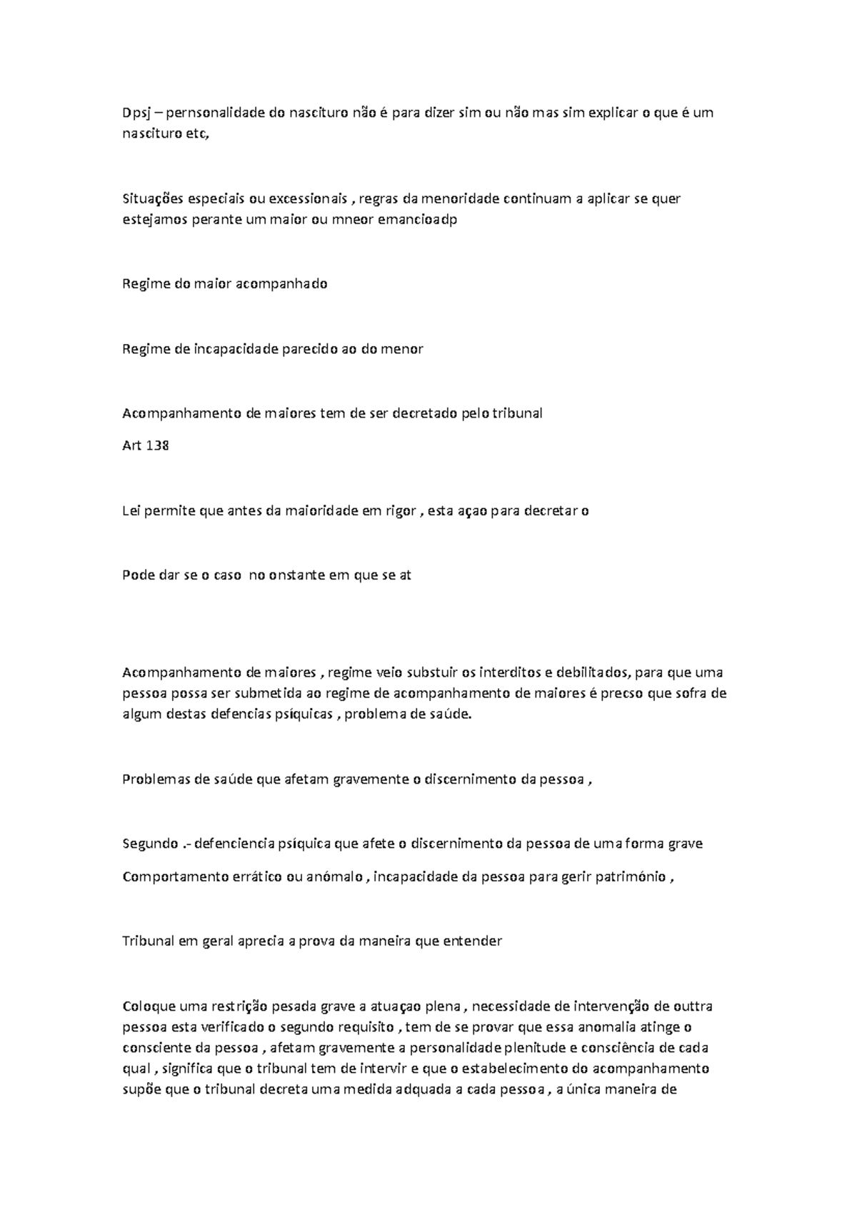 13-3 dpsj teorica - fefefefe - Dpsj – pernsonalidade do nascituro não é ...