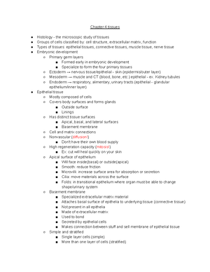 Anatomy test 2 review questions (Tissues) - Lecture Questions CH 4 ...