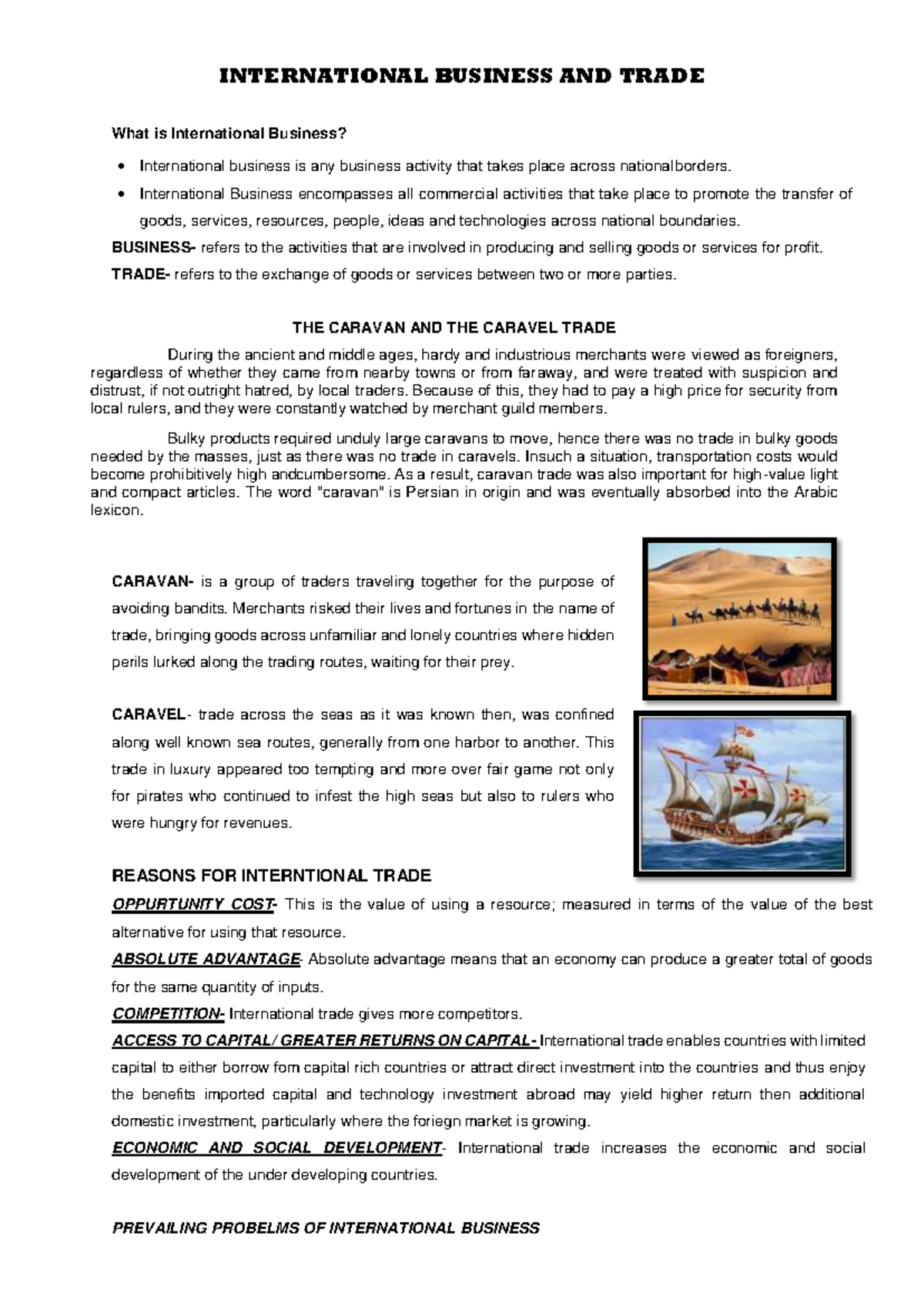 International Business AND Trade - INTERNATIONAL BUSINESS AND TRADE ...