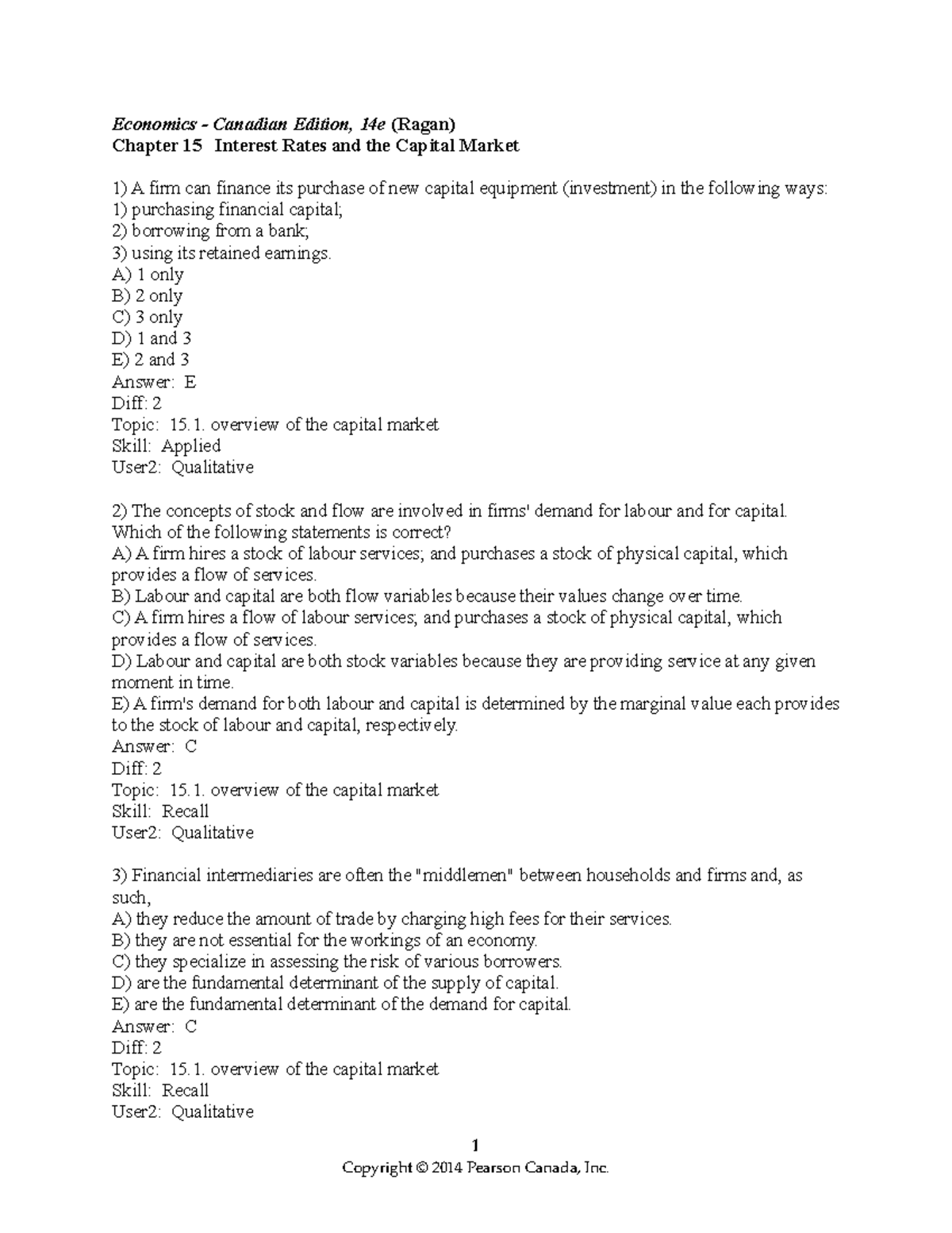 Chapter 15 - Economics - Canadian Edition, 14e (Ragan) Chapter 15 ...