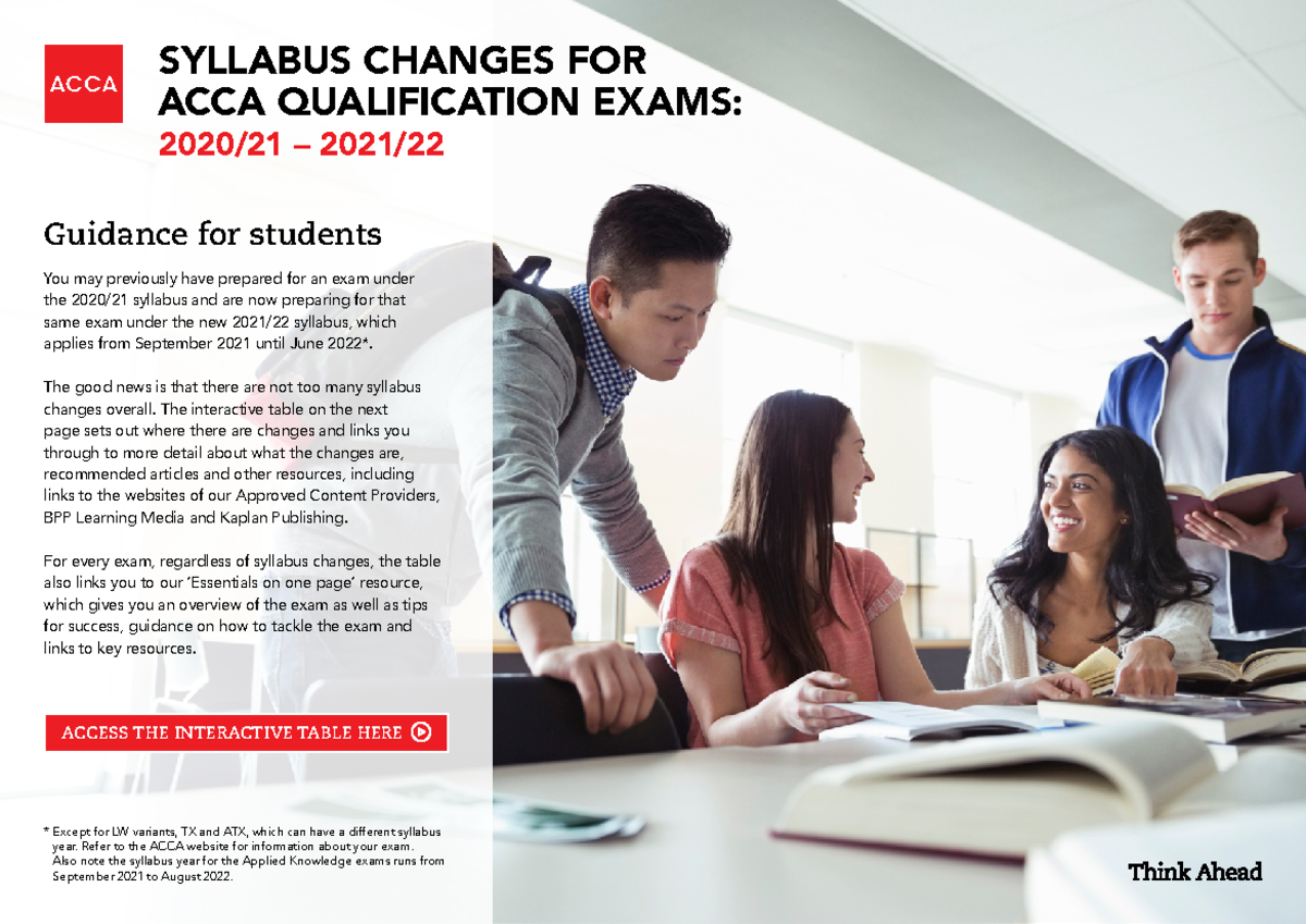 Syllabus changes 2021 22 - Guidance for students You may previously ...