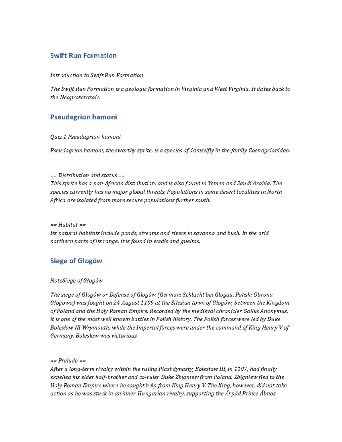 PSY167 Lab Swift Run Formation - Swift Run Formation Introduction to ...